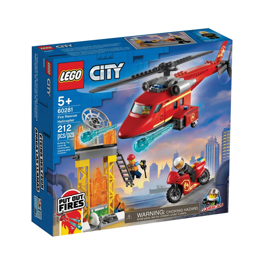 60281 Lego City Fire Rescue Helicopter - Brickly
